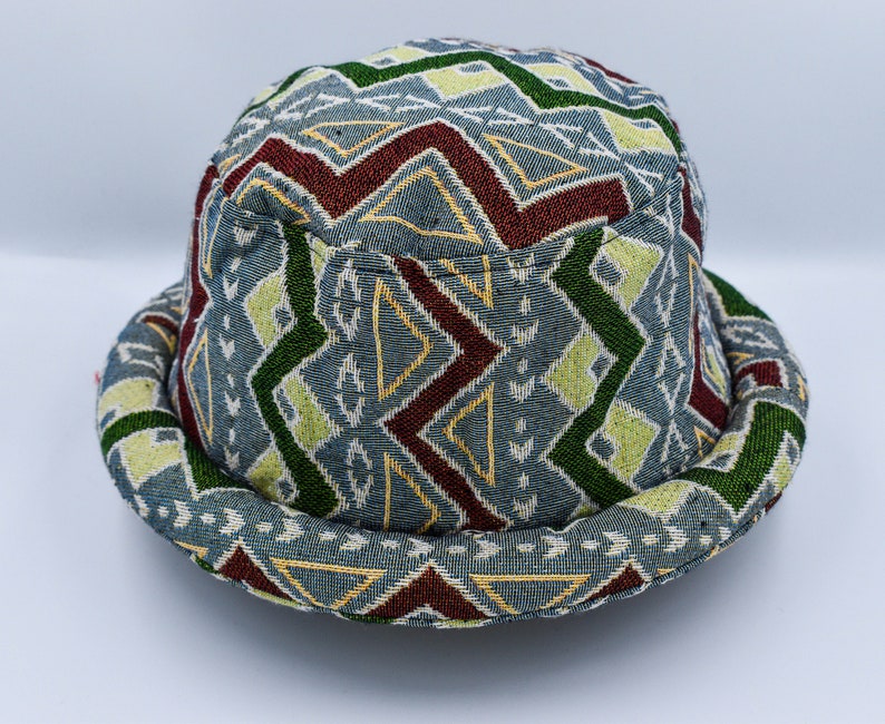 Bucket Boho Roll Brim Hat Thai Hill Tribe Fabric for Festivals | Etsy