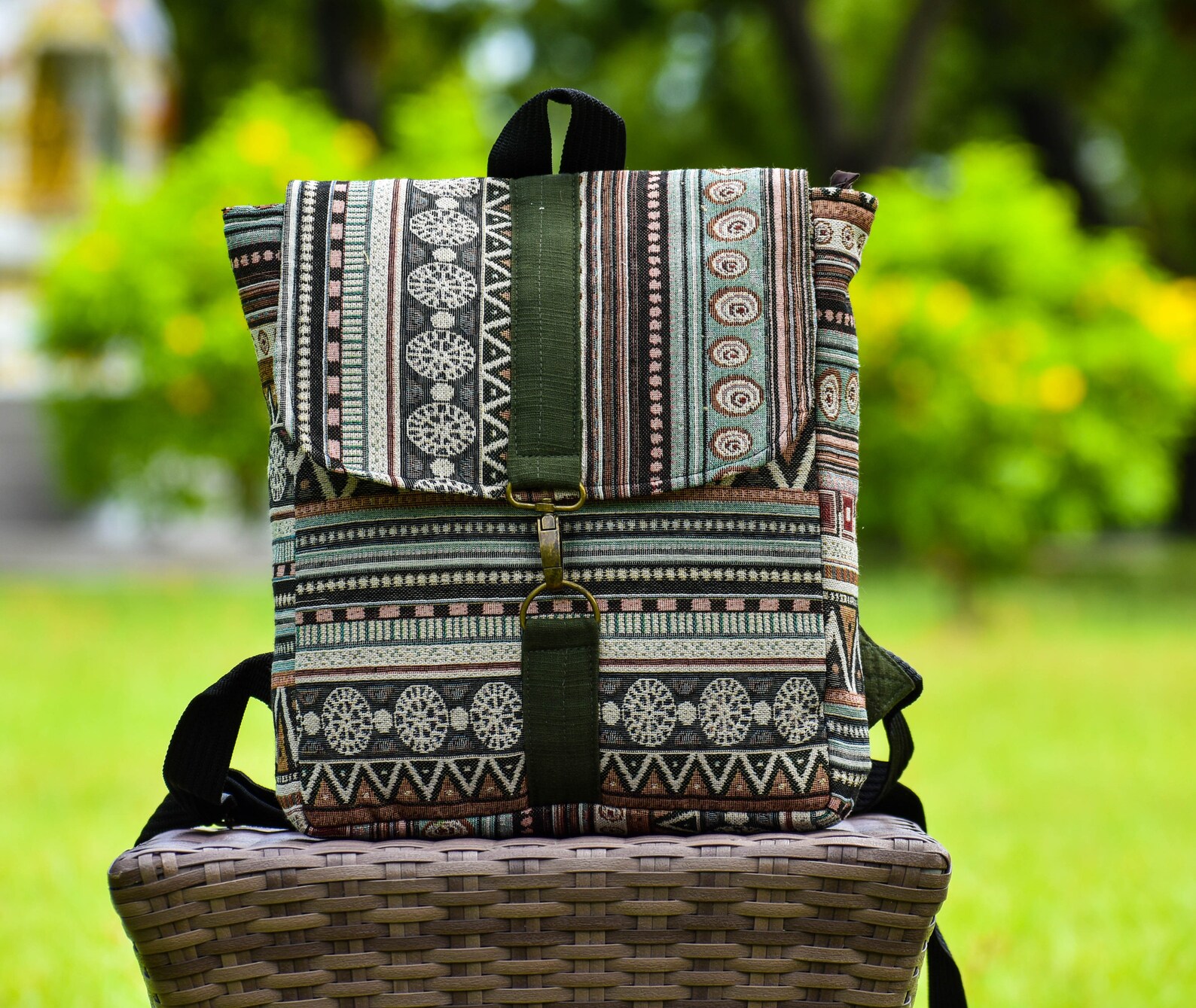 Small Backpack Purse Boho Style Square Satchel Backpack Ipad - Etsy