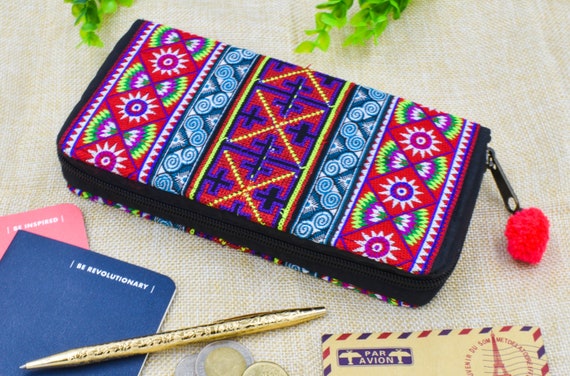 Women's Wallet Colorful Wallet Geometric Wallet Hippie - Etsy