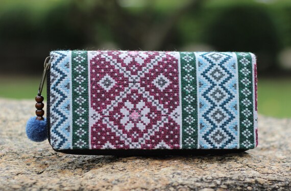 Tribal Wallet Geometric Wallet Boho Wallet Women Clutch - Etsy