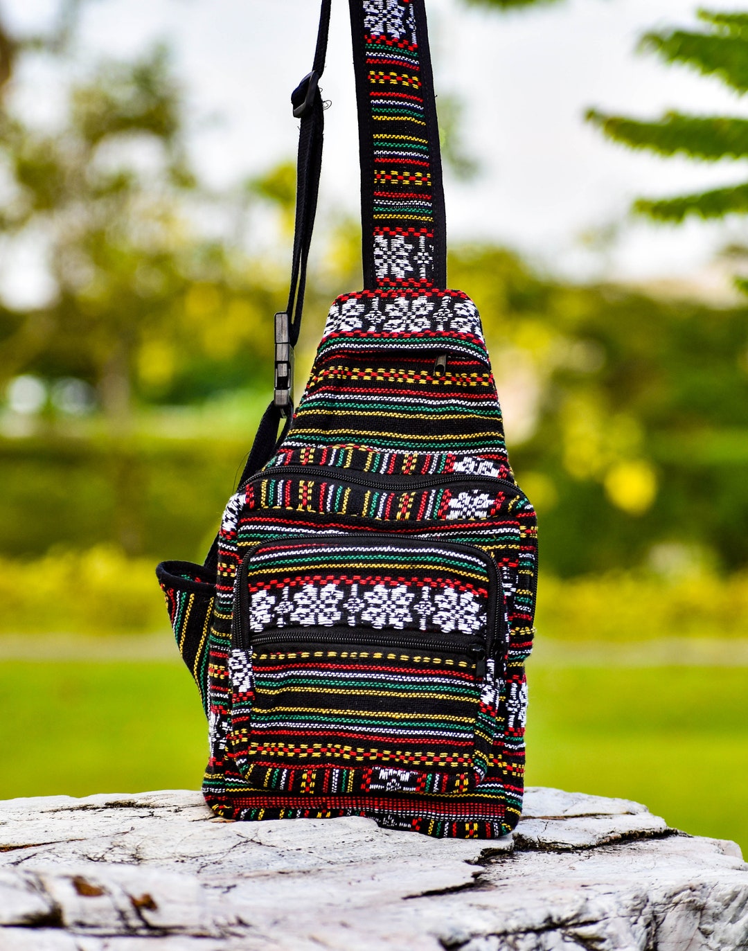 Boho Sling Backpack, Ethnic Rucksack, Backpack Purse, Aztec Backpack ...
