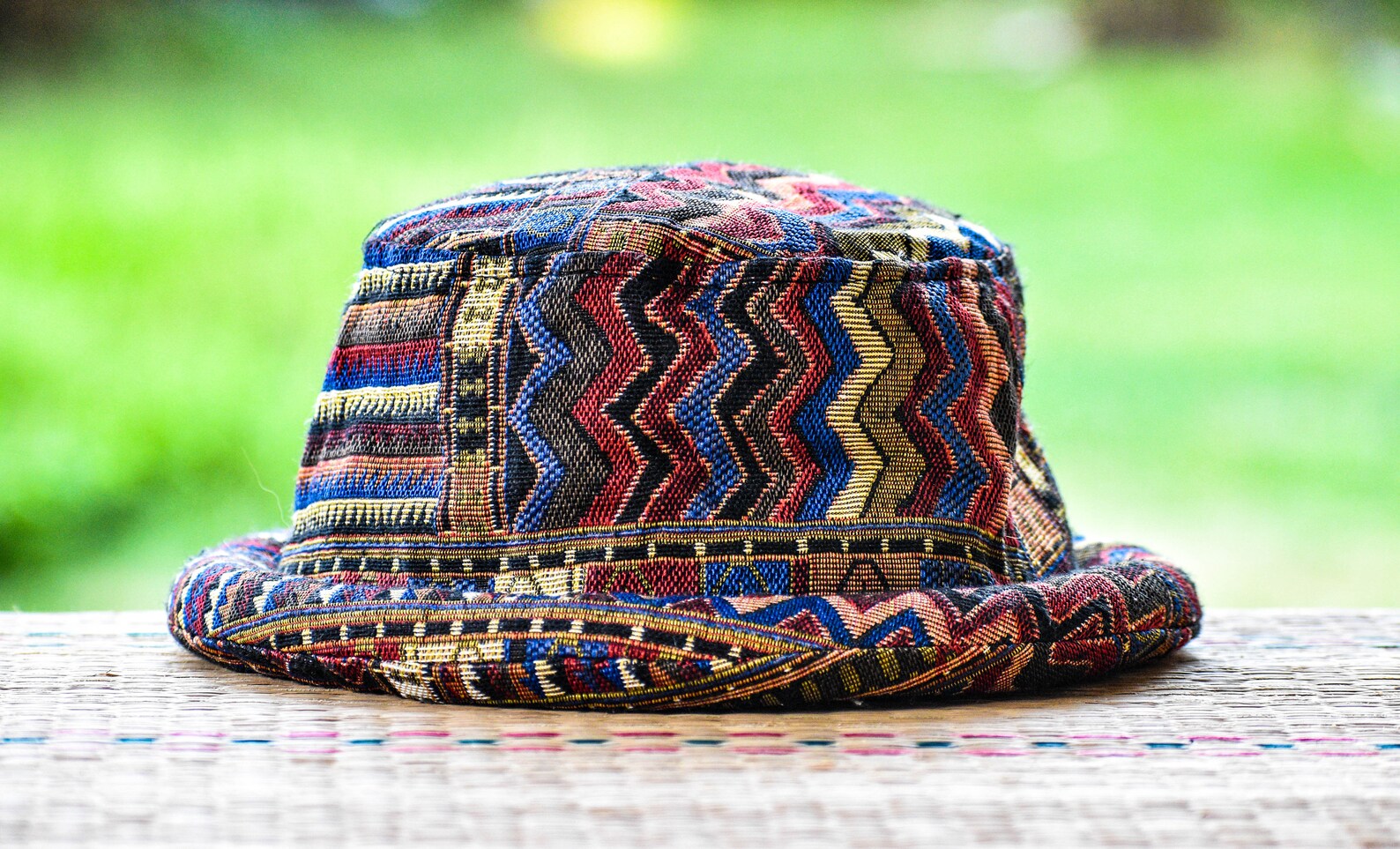 Roll Brim Hat with Aztec patterns latest addition bucket | Etsy