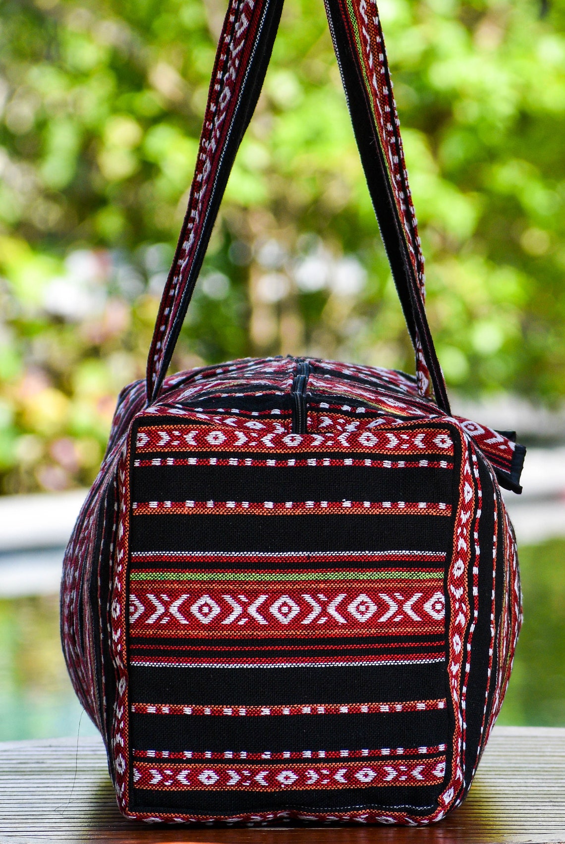 Colorful Duffle Bag, Boho Weekender Bag, Hippie Overnight Bag, Striped ...