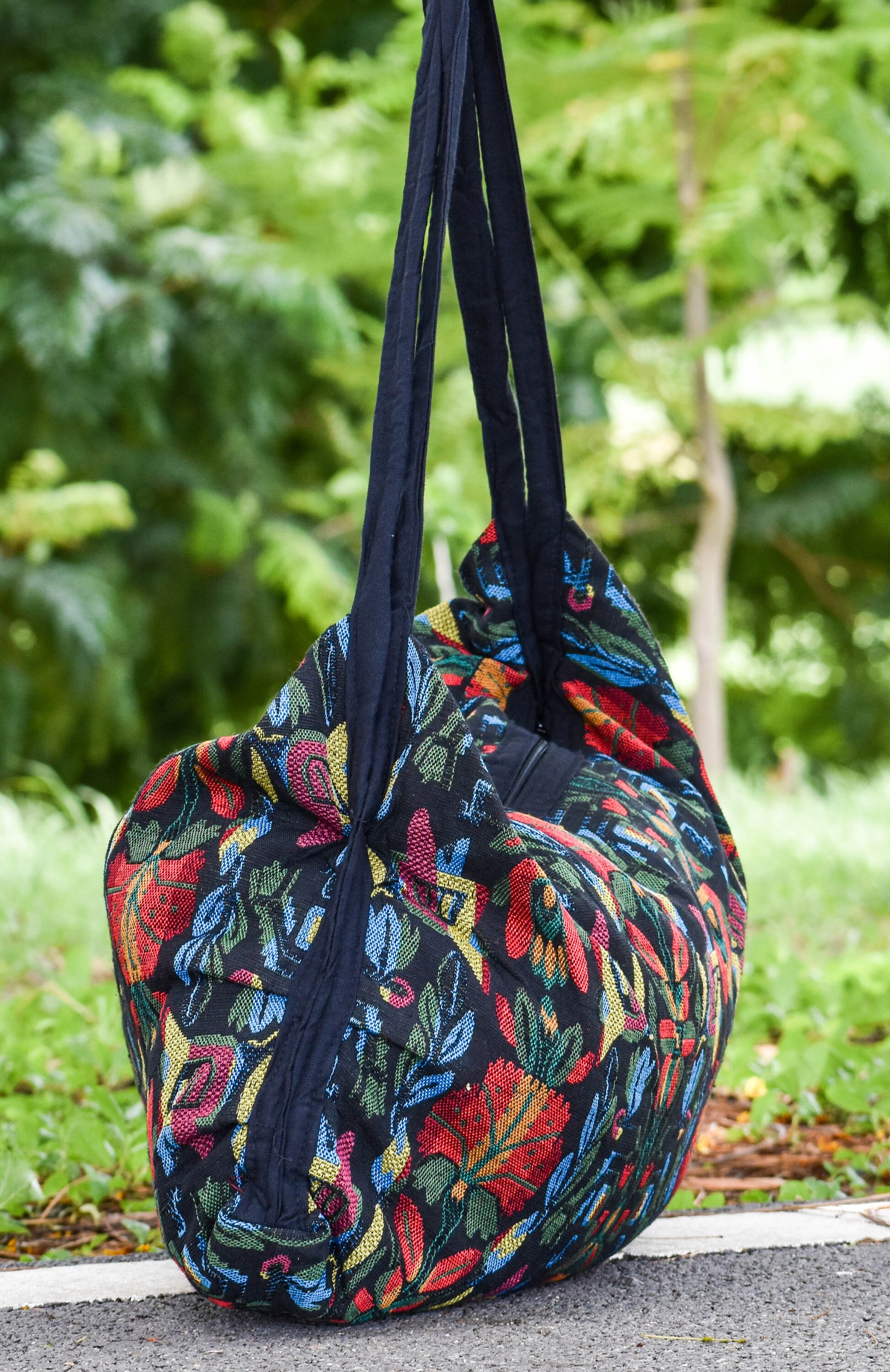 Black Aztec Duffel Bag Overnight Bag Yoga Handbagtravel | Etsy