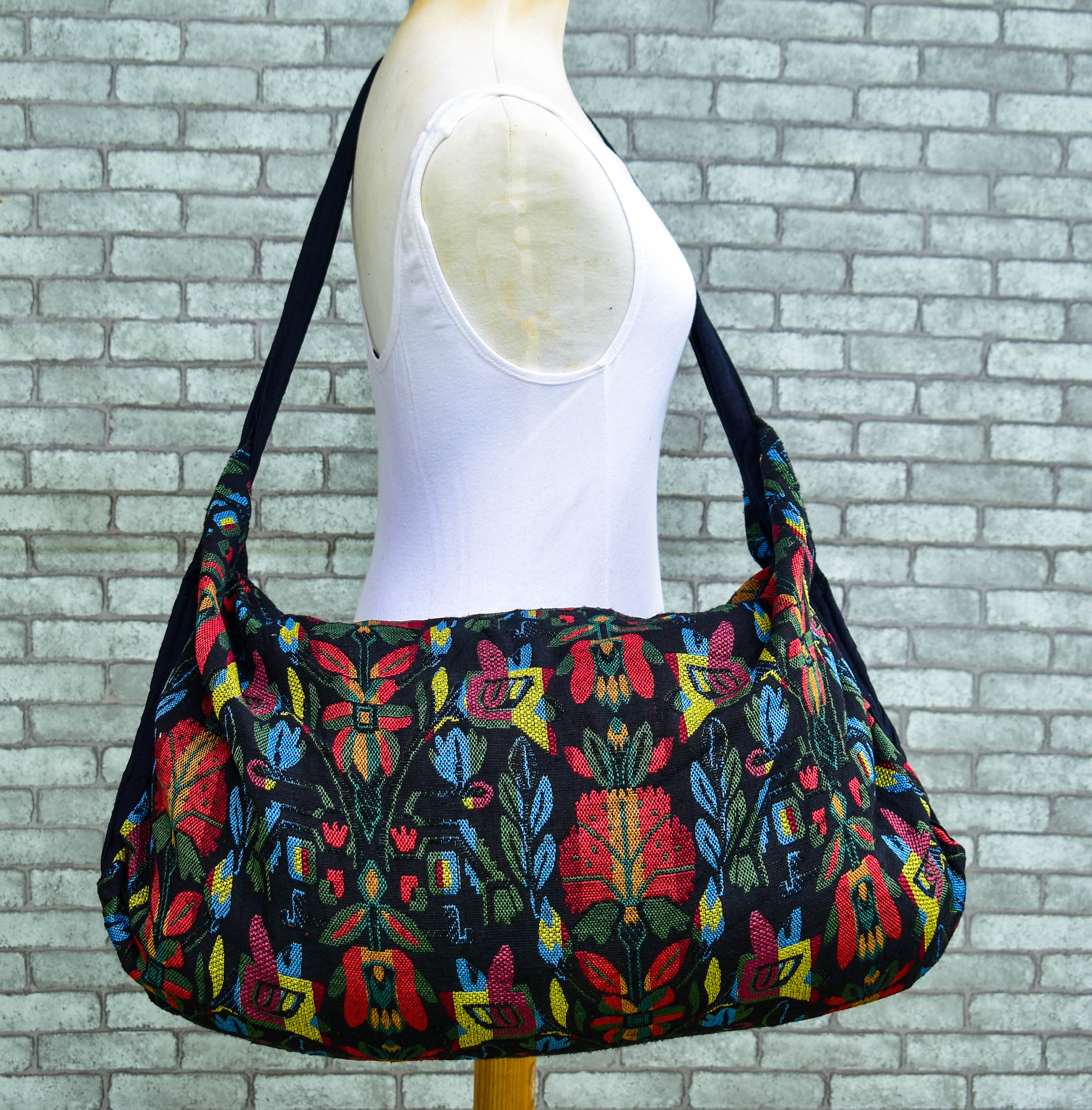 Black Aztec Duffel Bag Overnight Bag Yoga Handbagtravel | Etsy