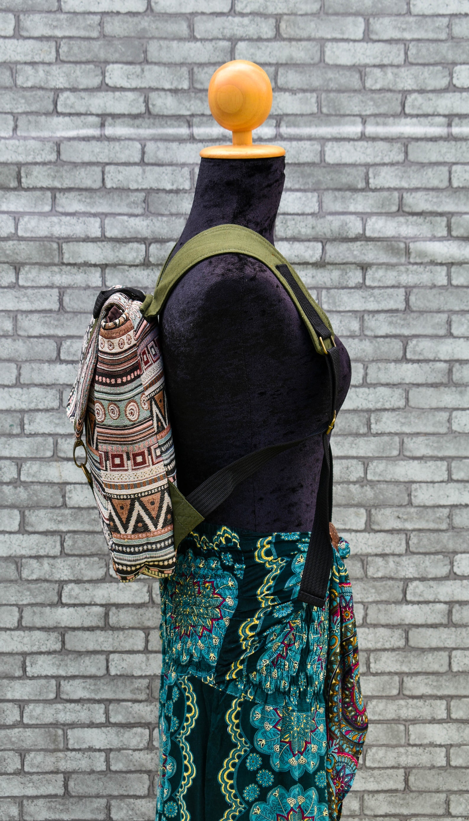 Small Backpack Purse Boho Style Square Satchel Backpack Ipad - Etsy