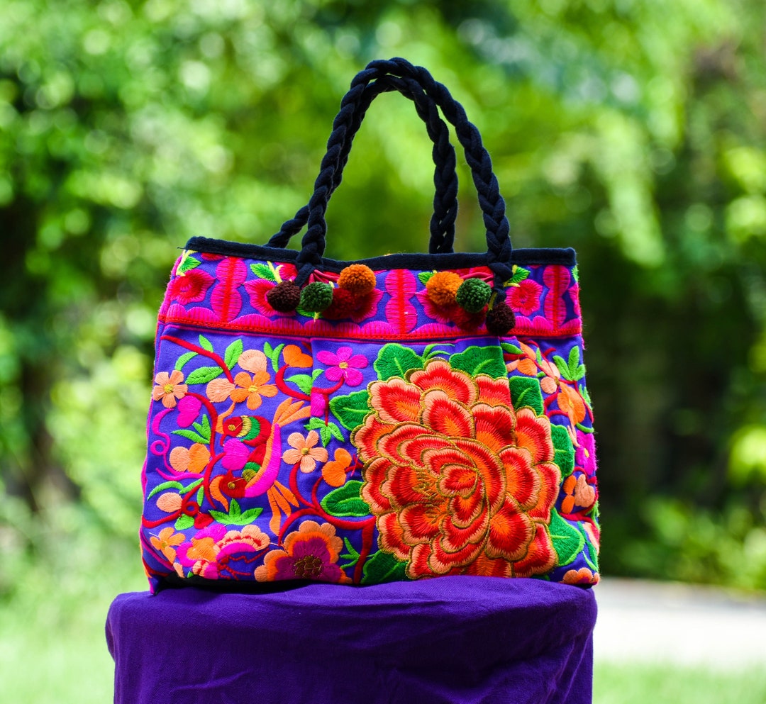 Hmong Handbag Womens Purse Embroidered Bag Hill Tribe Bag - Etsy
