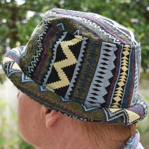 Hipster Hat, Bucket Hat, Tribal Hat, Colorful Festival Hat, Musician ...