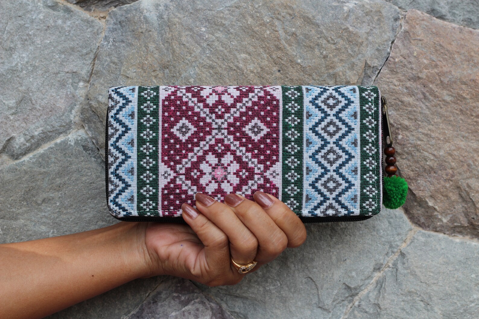 Tribal Wallet Geometric Wallet Boho Wallet Women Clutch - Etsy