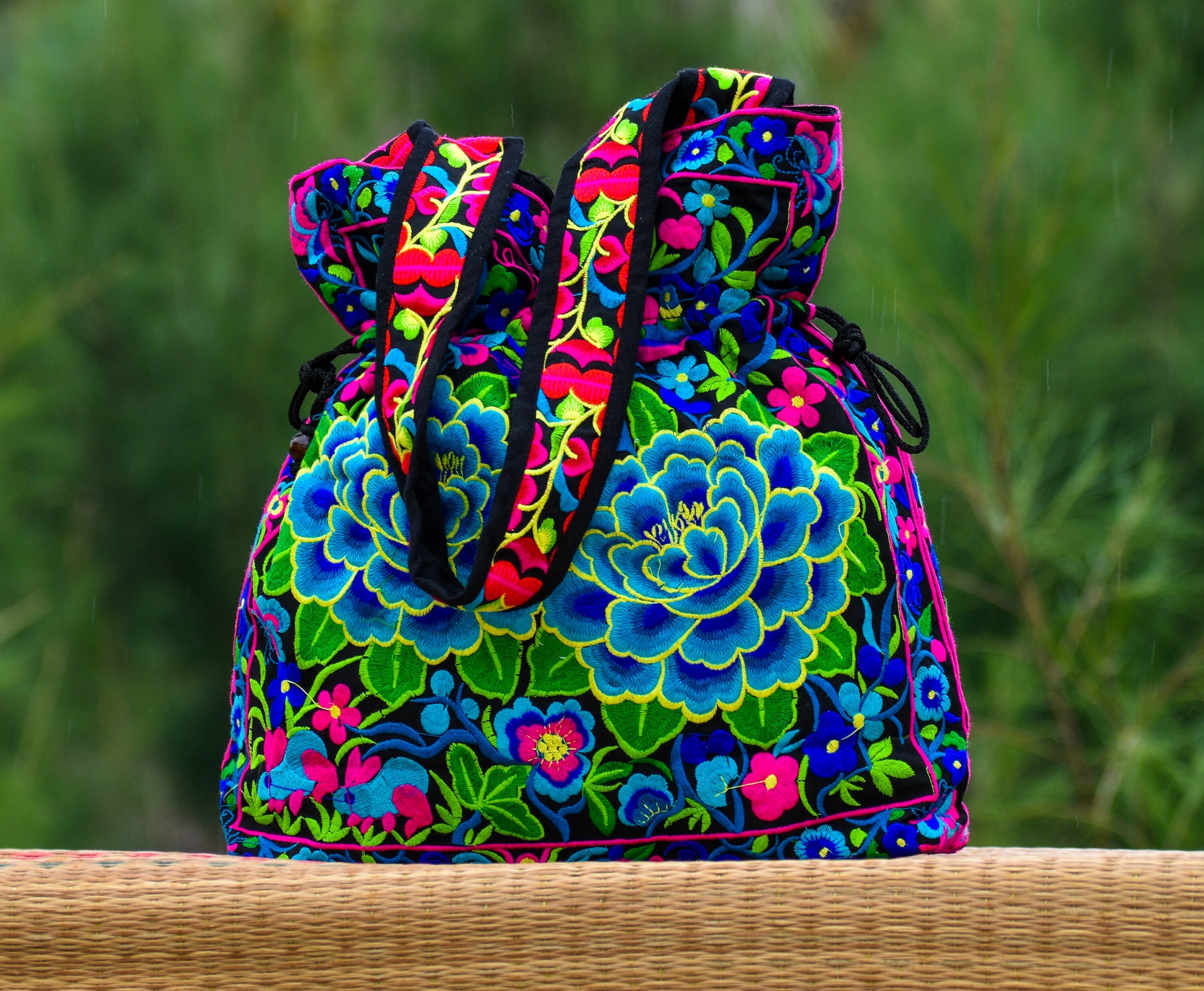 Large Hmong Bag Shoulder Bag Colorful Handbag Embroidered | Etsy