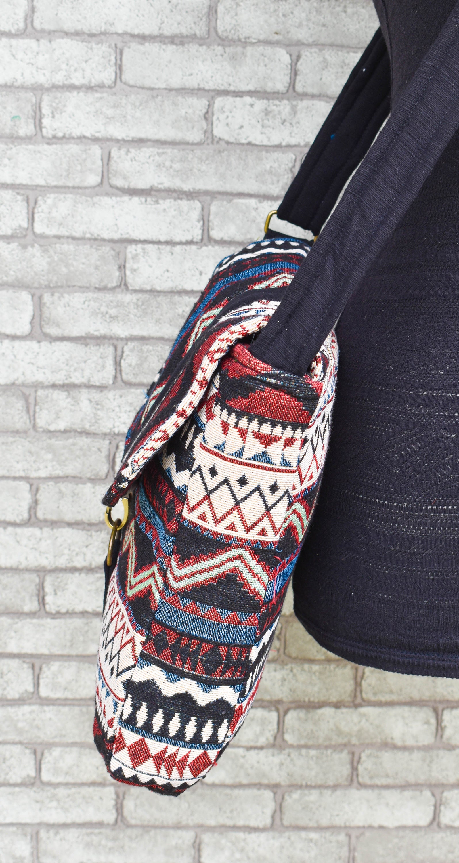 Hippie Bag Messenger Bag Men Geometric Bag Aztec Bag | Etsy