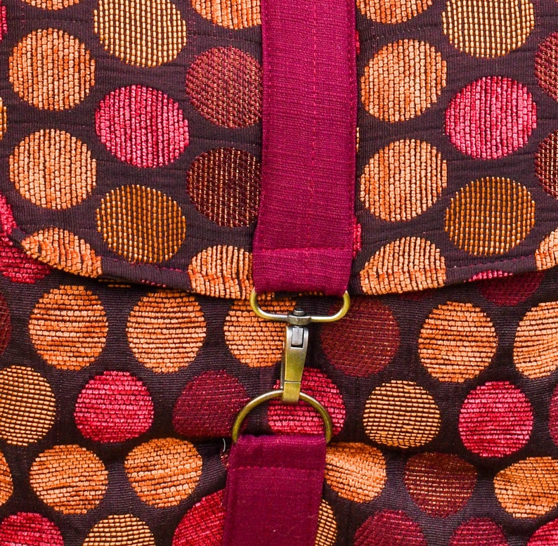 Colorful Fabric Backpack Modern Pattern Ethnic Rucksack - Etsy