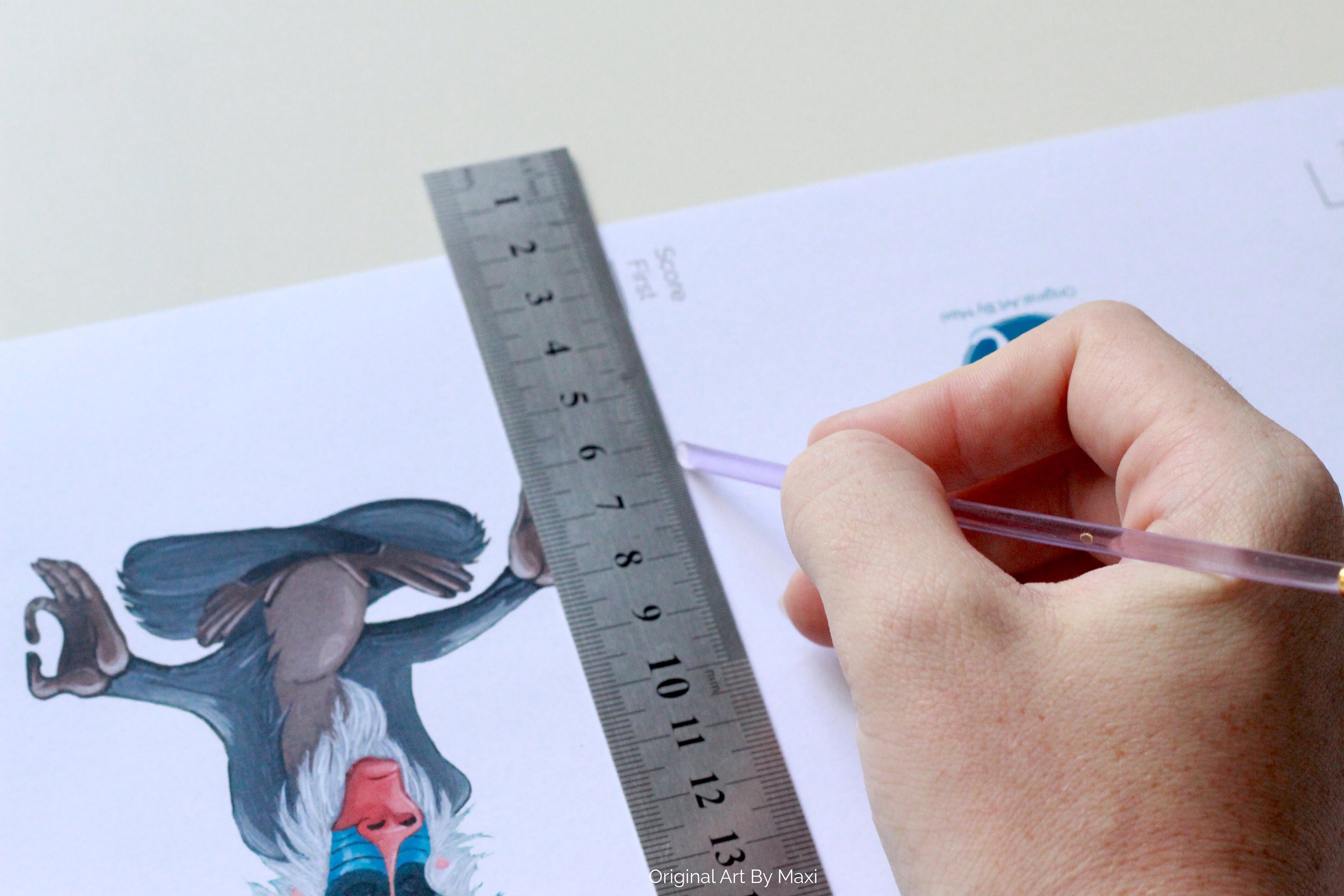 Baboon Birthday Card Printable Painted Cards | Etsy