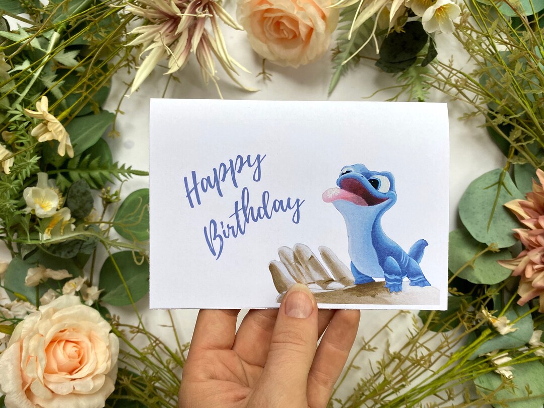 Salamander Birthday Card, Printable Painted Cards - Etsy