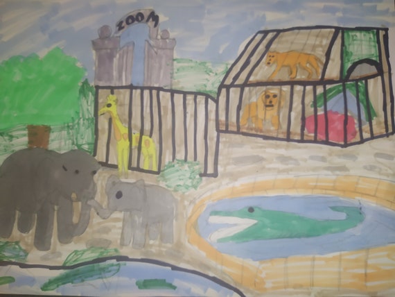Zoo Drawing For Kids