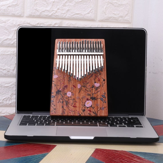 Painted 17key Kalimba 3D Design 5 Pink Flowers - Etsy
