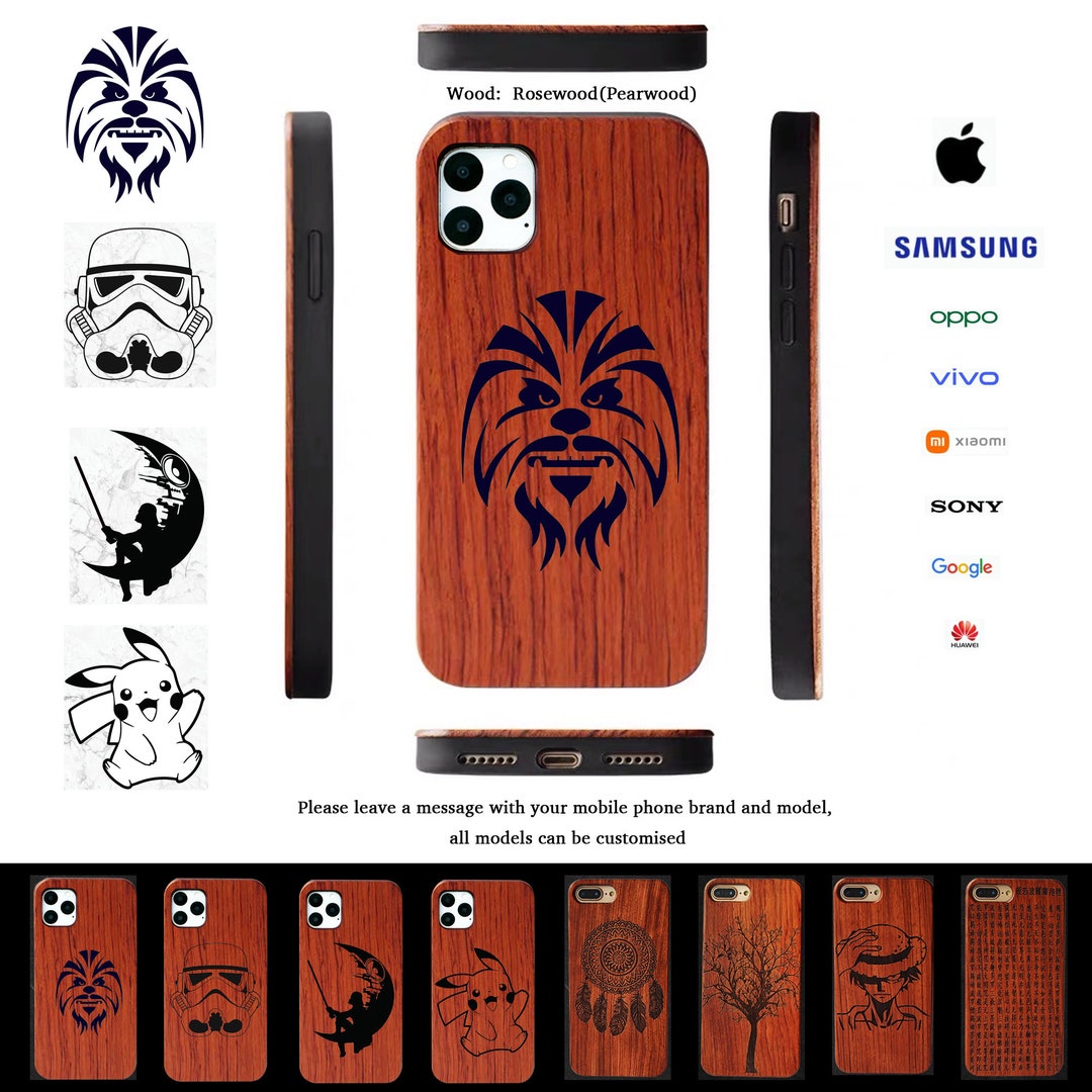 Custom Design Chewbacca Stormtrooper Darth Vader Moon Pikachu Rosewood ...