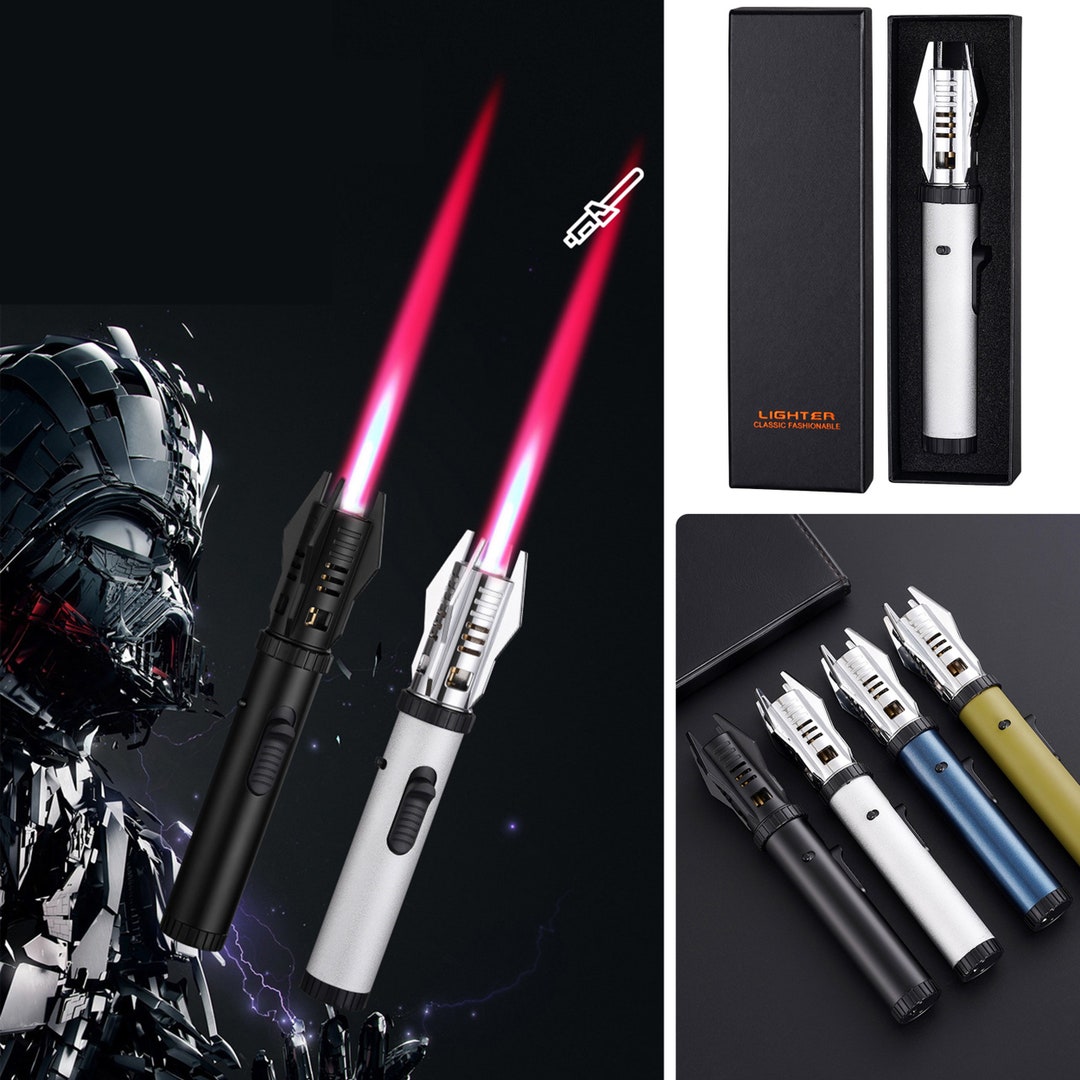 Large Fire Windproof Blue Flame Butane Safety Lock and Lightsaber ...