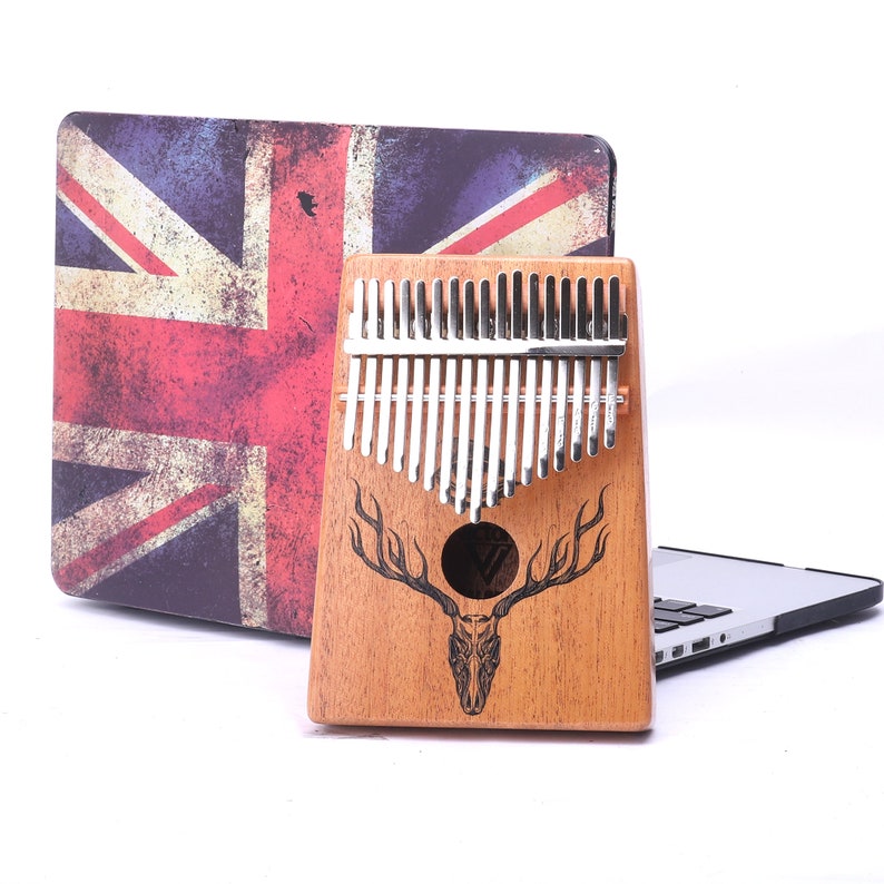 New 17 Key Kalimba Thumb Piano Art Deer Head Eye Line Art | Etsy