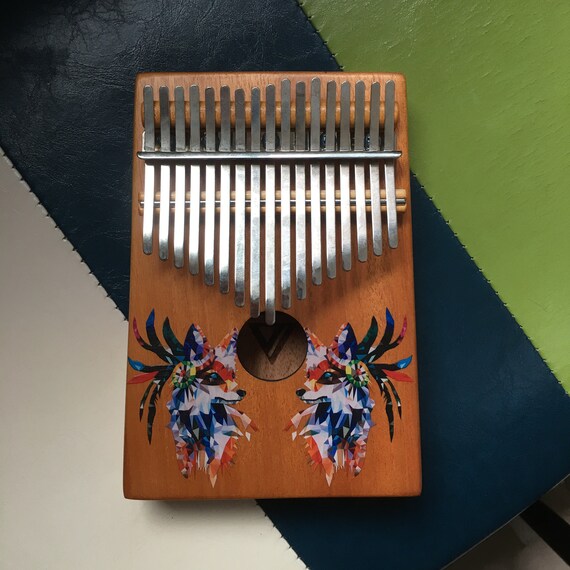 Kalimba 17 Key Couple wolf | Etsy