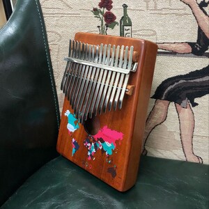 New Kalimba 17 Key World Map - Etsy