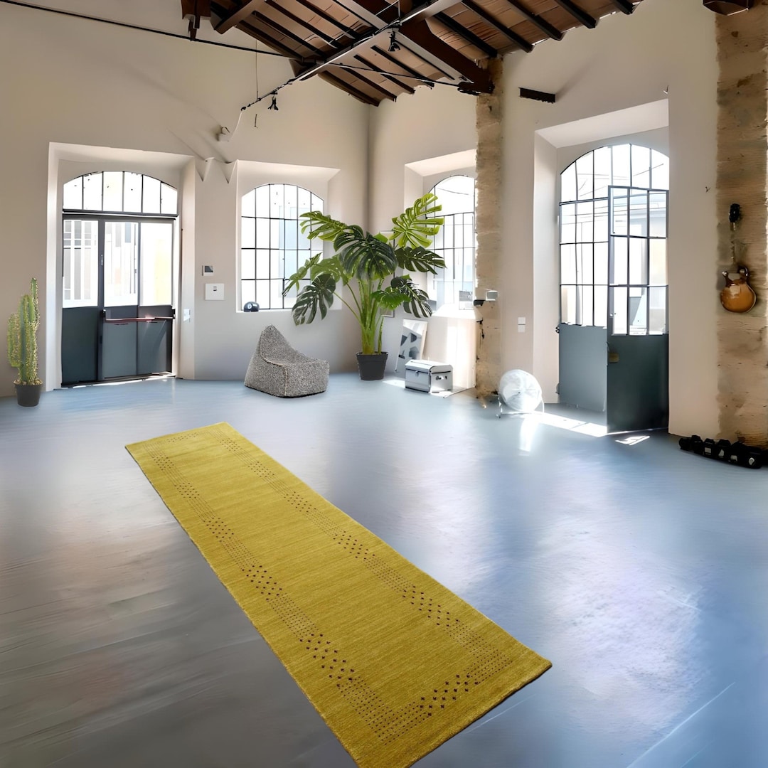 Yellow Bliss: XL Long Gold Runner, Yellow Runner Rug, Yellow Runner ...