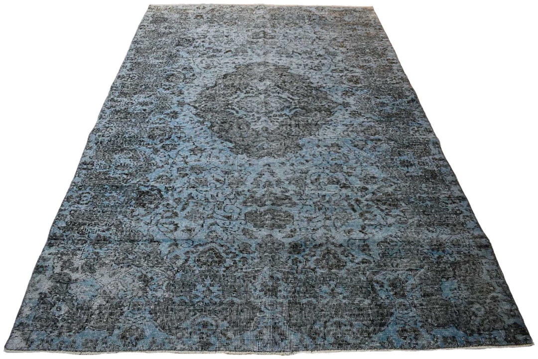 Handmade Worn Blue Rug Vintage Blue Rug Boho Oushak Rug - Etsy