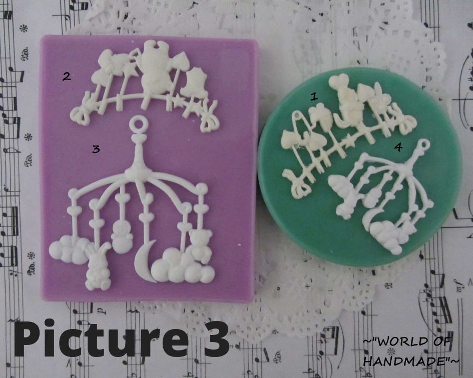 Silicone Forms for Scrapbooking on Children's Themes of Different ...