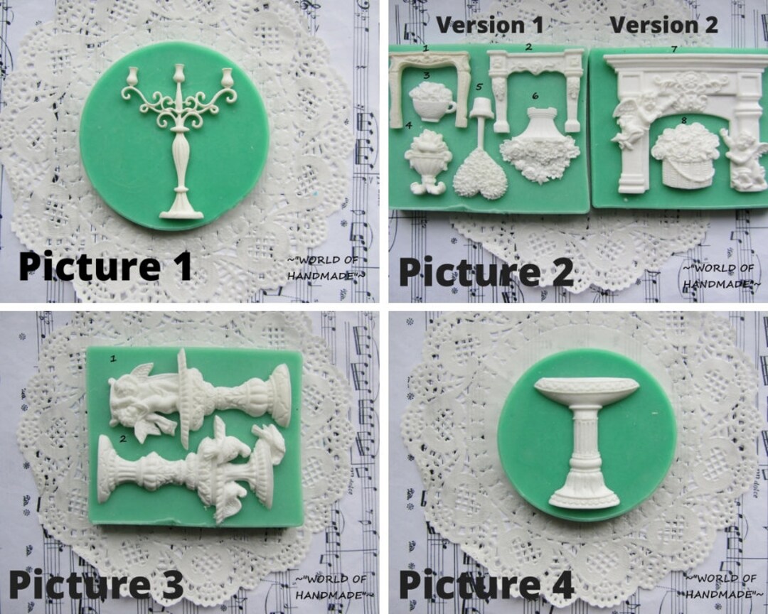 Silicone Forms for Scrapbooking in Vintage Style of Different Shapes ...