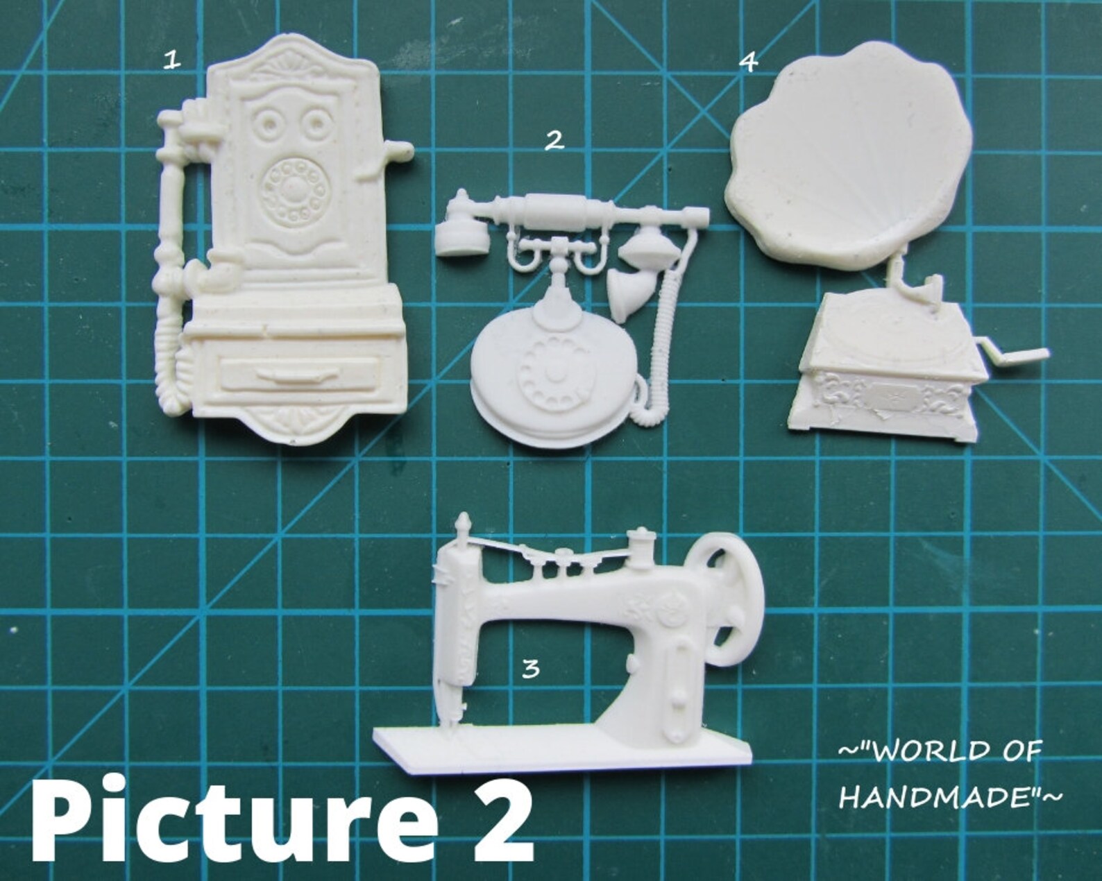 Silicone Forms for Scrapbooking in Vintage Style of Different Shapes ...