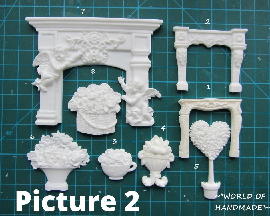 Silicone Forms for Scrapbooking in Vintage Style of Different Shapes ...