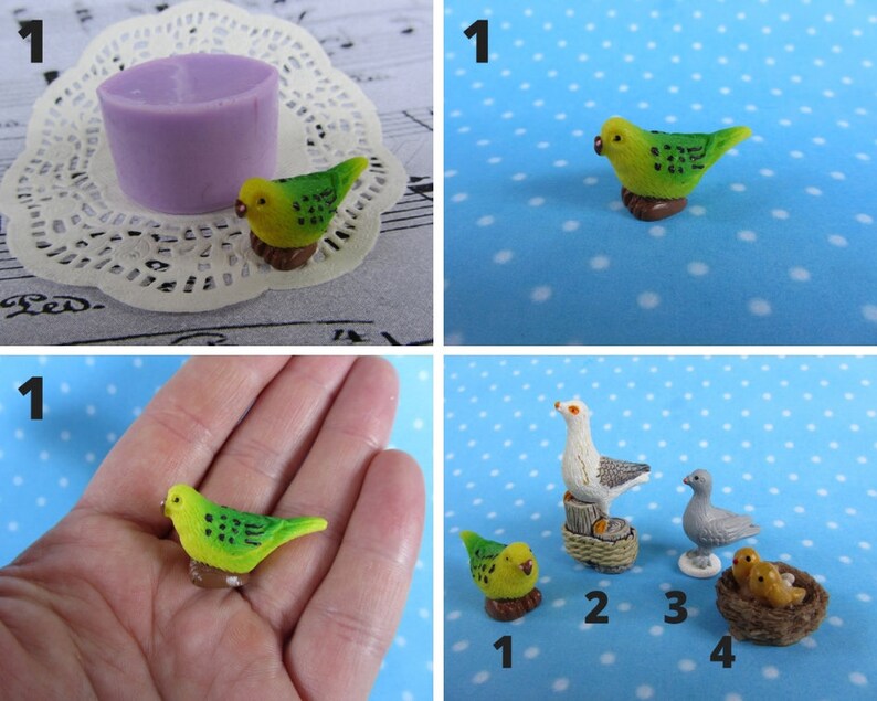Silicone 3d-molds for Miniature Birds of Various Shapes and | Etsy