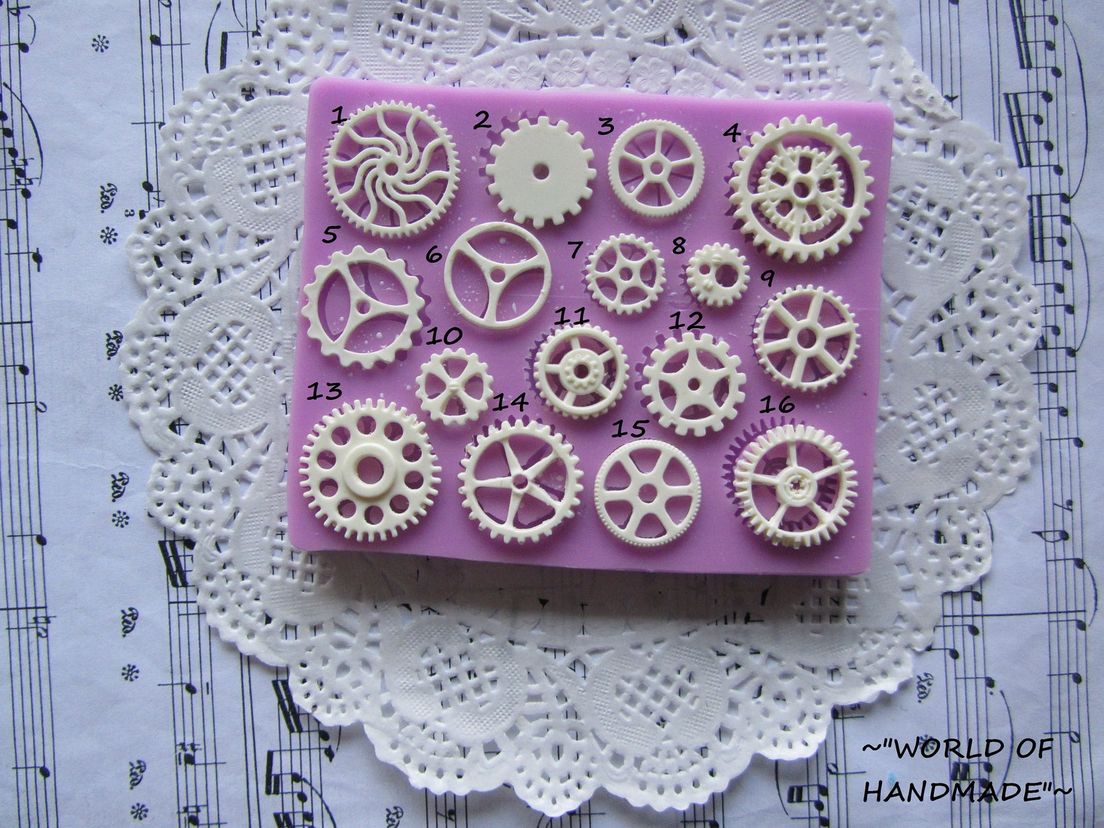 Silicone Molds in the Form of Gears of Different Shapes and Sizes ...