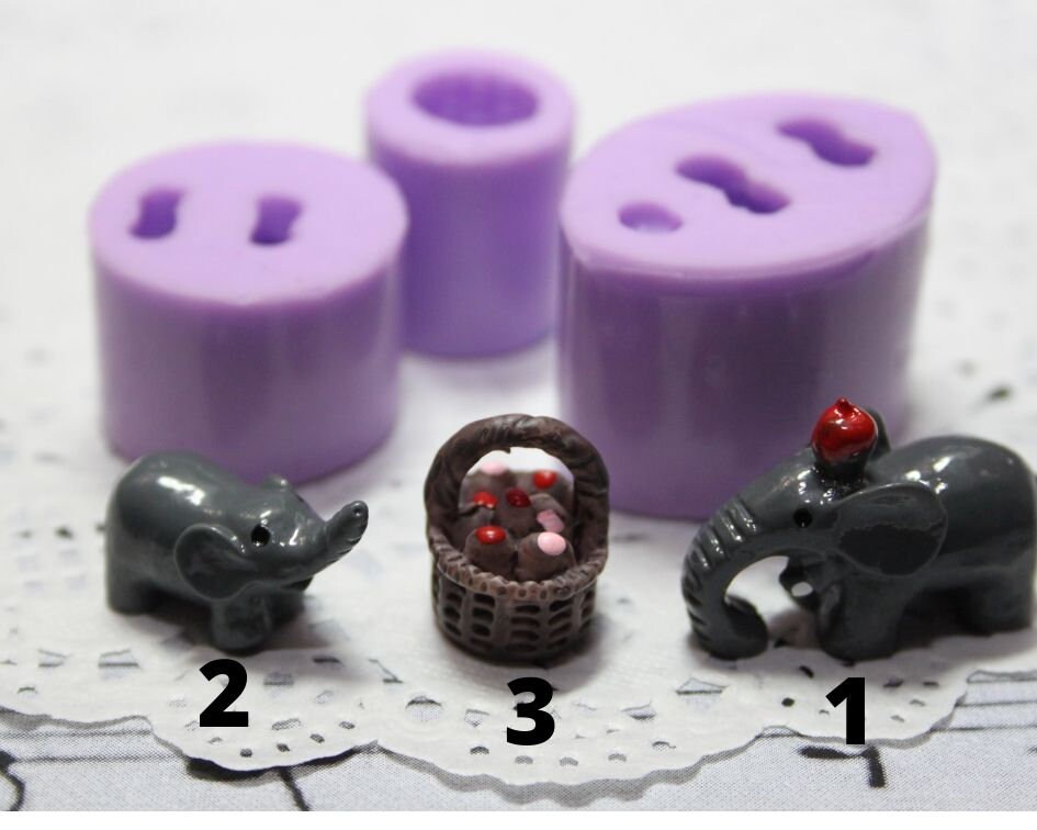Silicone 3D-molds for miniature animals of different shapes | Etsy