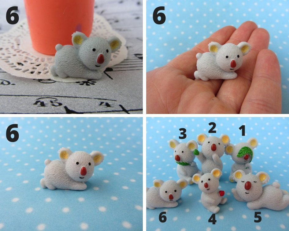 Silicone 3D-molds for miniature koala bears of different | Etsy