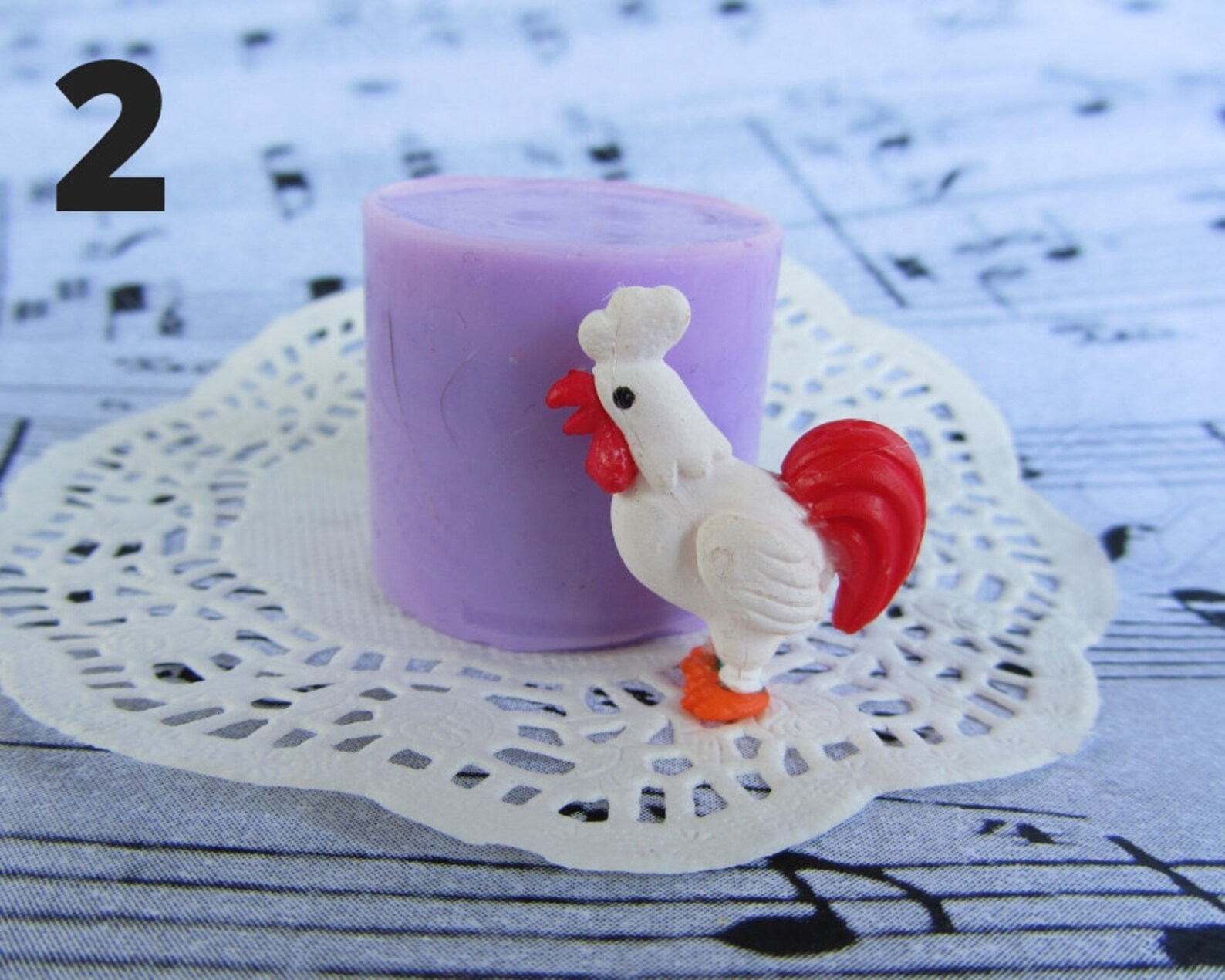 Silicone 3d-molds for Miniature Hen and Rooster. Forms for Polymer Clay ...