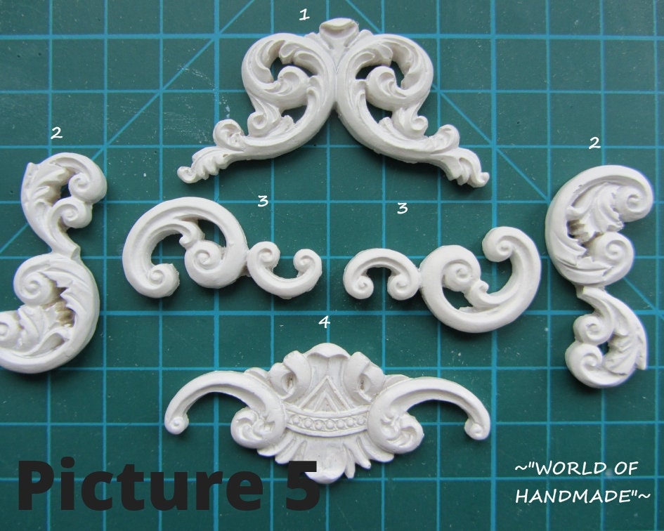 Silicone Molds for Scrapbooking in the Form of Corners, Curls and ...