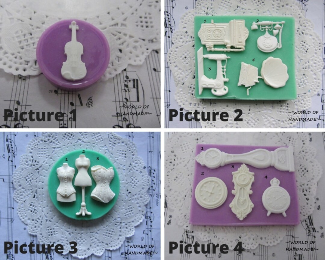 Silicone Forms for Scrapbooking in Vintage Style of Different Shapes ...