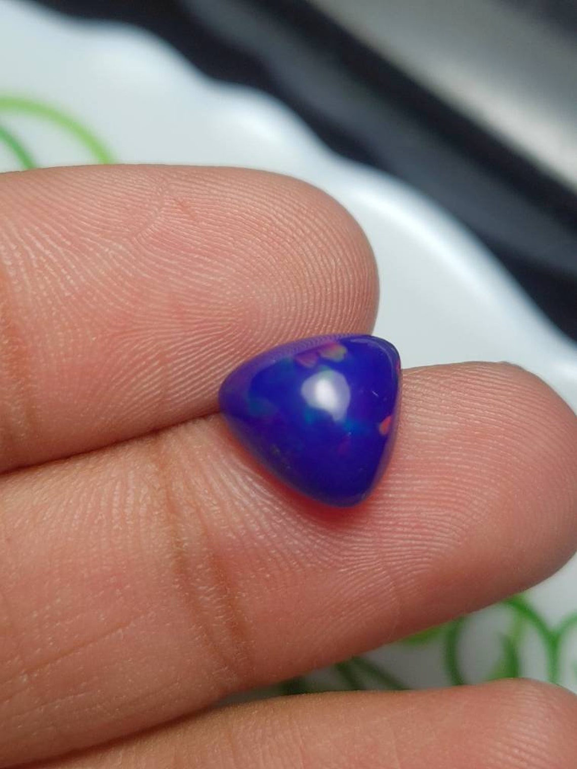 Natural Blue Ethiopian Opal Gemstone Loose Trillion Shape | Etsy