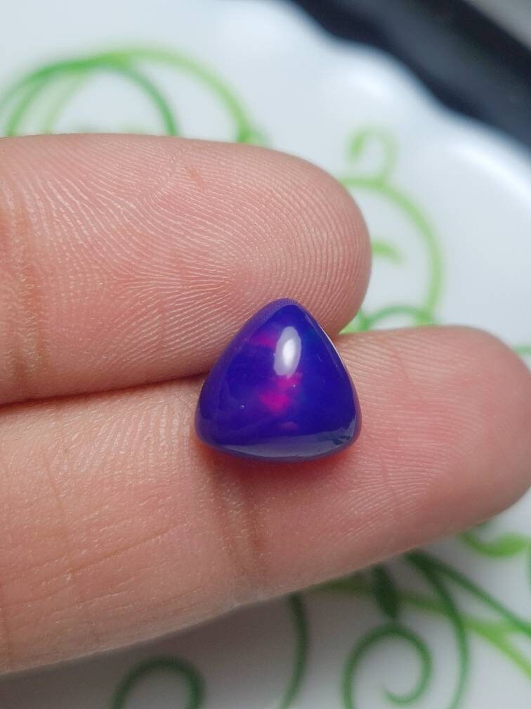 Natural Blue Ethiopian Opal Gemstone Loose Trillion Shape | Etsy