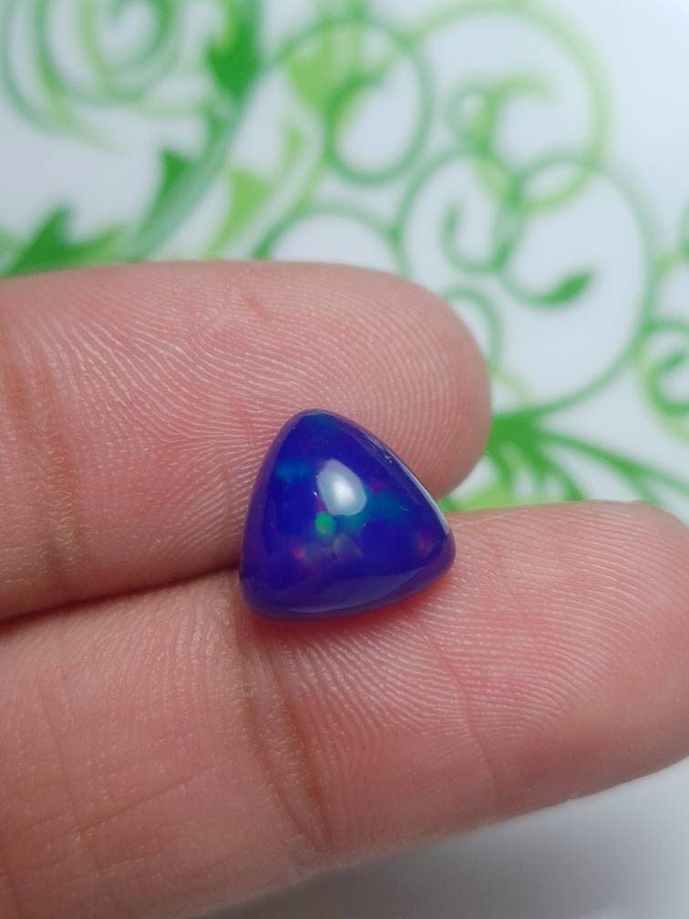 Natural Blue Ethiopian Opal Gemstone Loose Trillion Shape | Etsy
