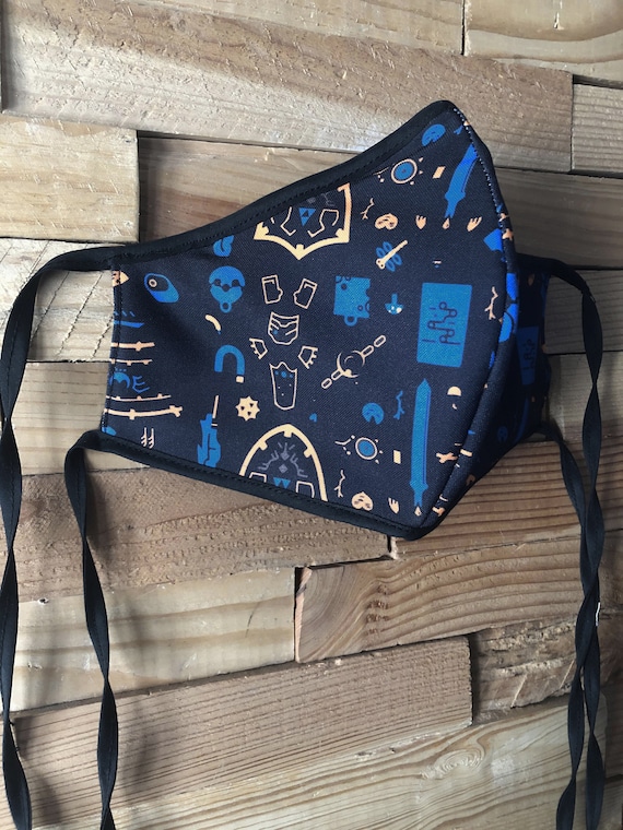 Zelda Breath of the Wild Face Mask With Felt Lining and Nose | Etsy