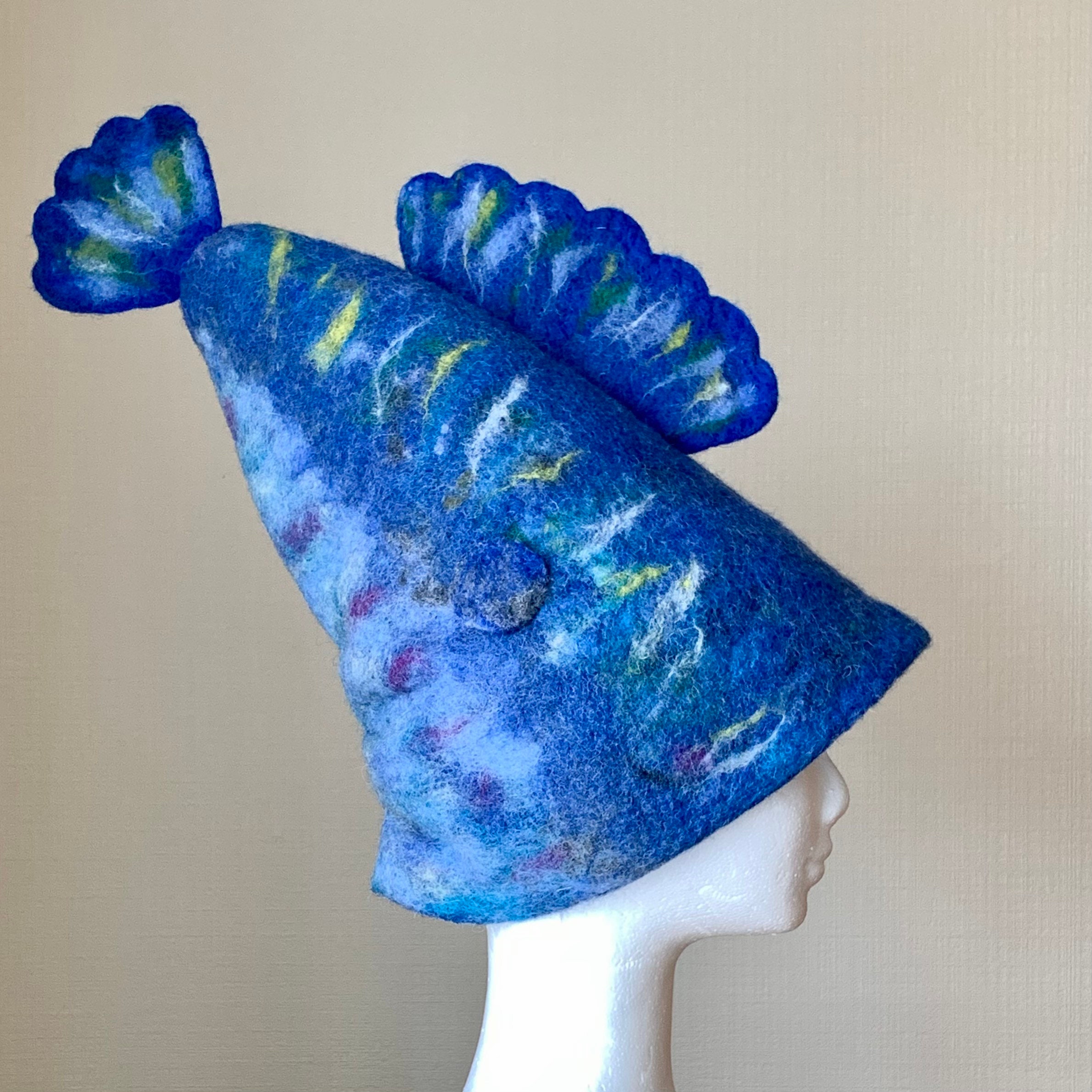 Sauna Hat Felted Fish Hat Handmade Fan Hat - Etsy