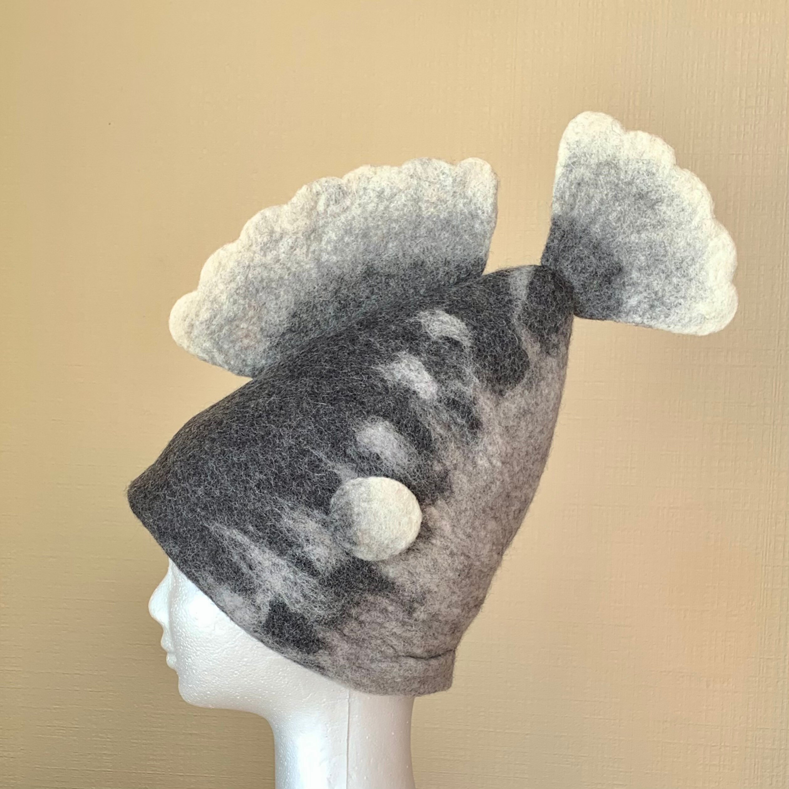 Sauna Hat Felted Fish Hat Handmade Fan Hat - Etsy