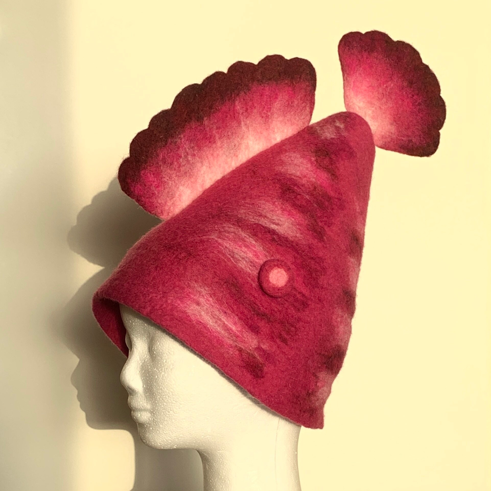 Sauna Hat Felted Fish Hat Handmade Fan Hat - Etsy