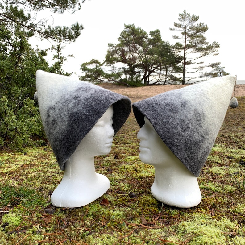 Felted Wool Sauna Hat: Ice Mountain Design - Etsy