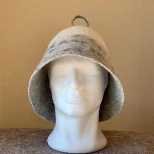 Felted Sauna Hat Natural Wool Sauna Hat White Gray Spa Hat - Etsy
