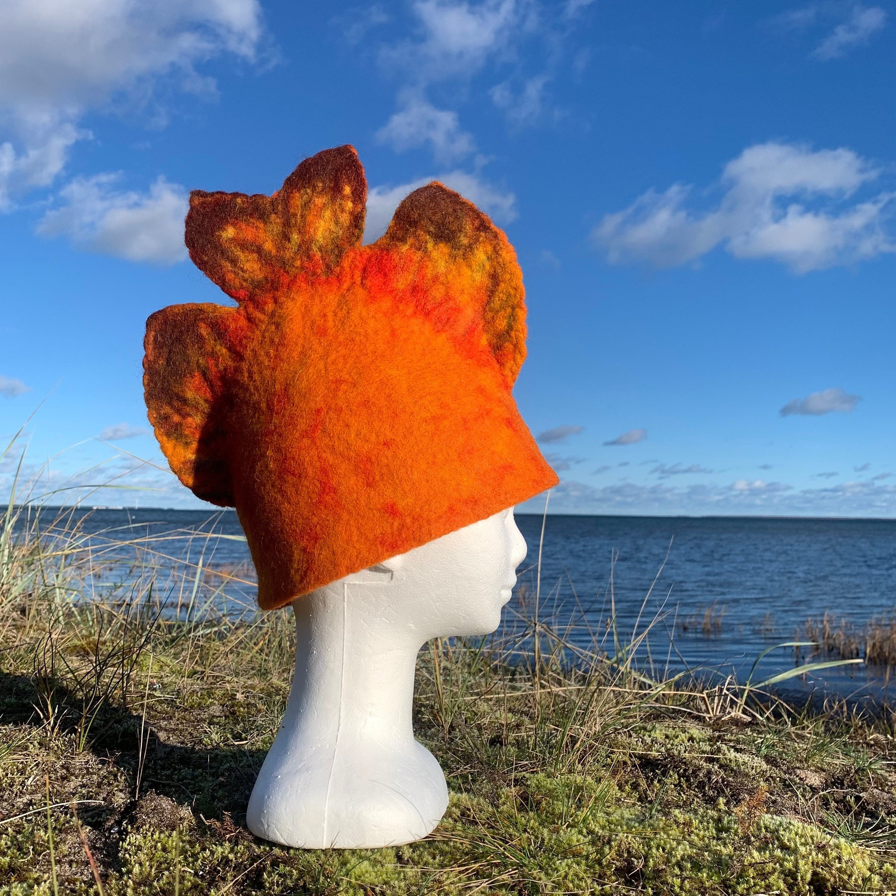 Sauna Hat Felted Fish Hat Handmade Fan Hat - Etsy