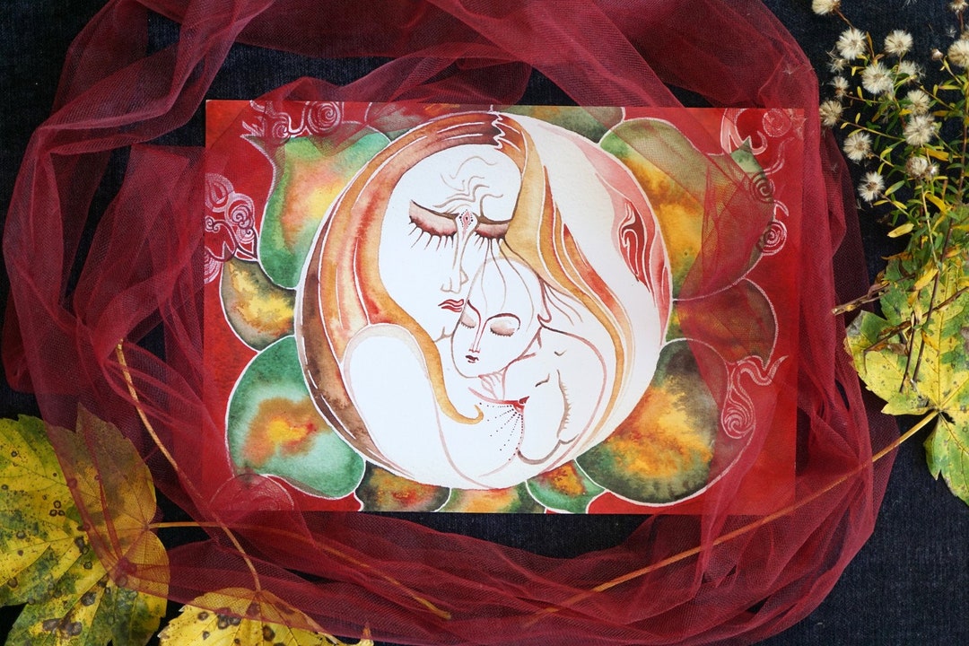Mother Bond - Artprint - Motherhood Art - Feminine Art - Mothering - Etsy