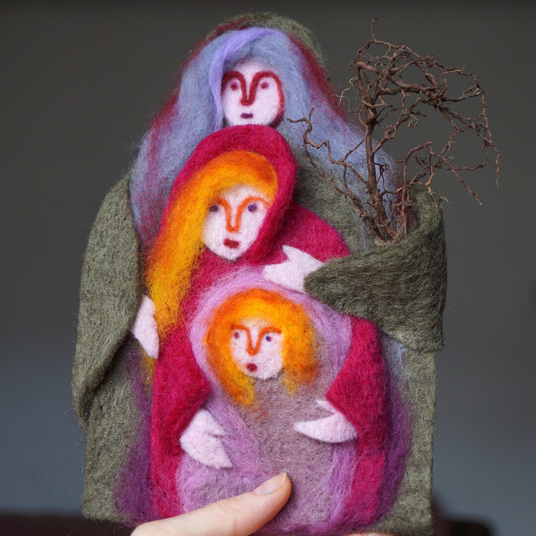 Maternal Triptych Grandmother-mother-daughter Maternal Bloodline ...